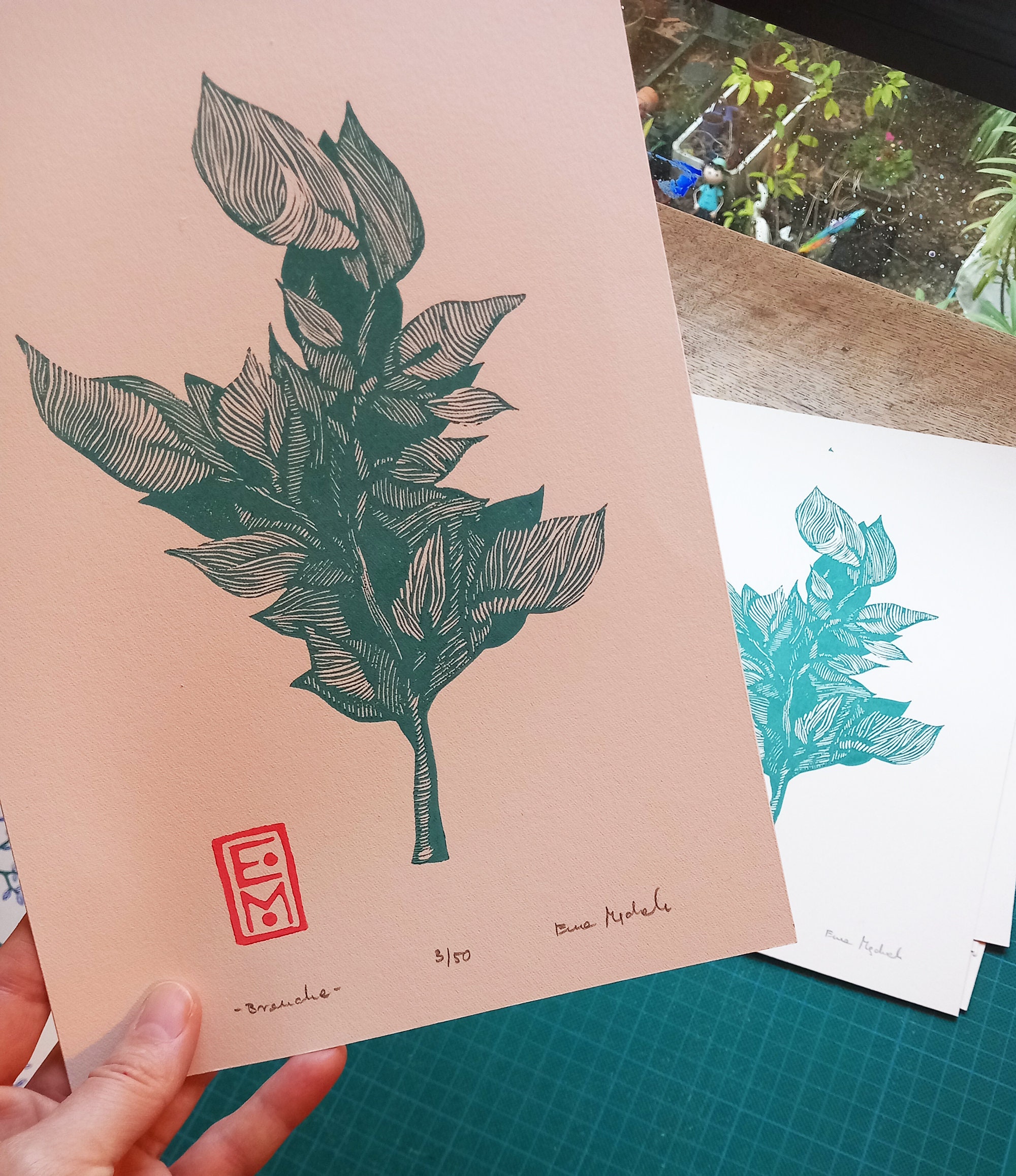 Linocut Branch Original Art Print Life Cycle of a Tree Art - Etsy