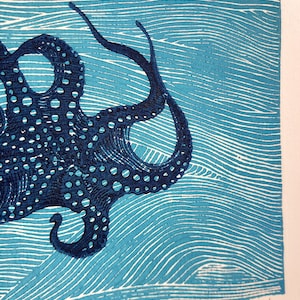 Linocut Underwater - Original Art Print, Signed and Numbered by the ...