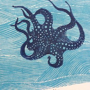 Linocut Underwater - Original Art Print, Signed and Numbered by the ...