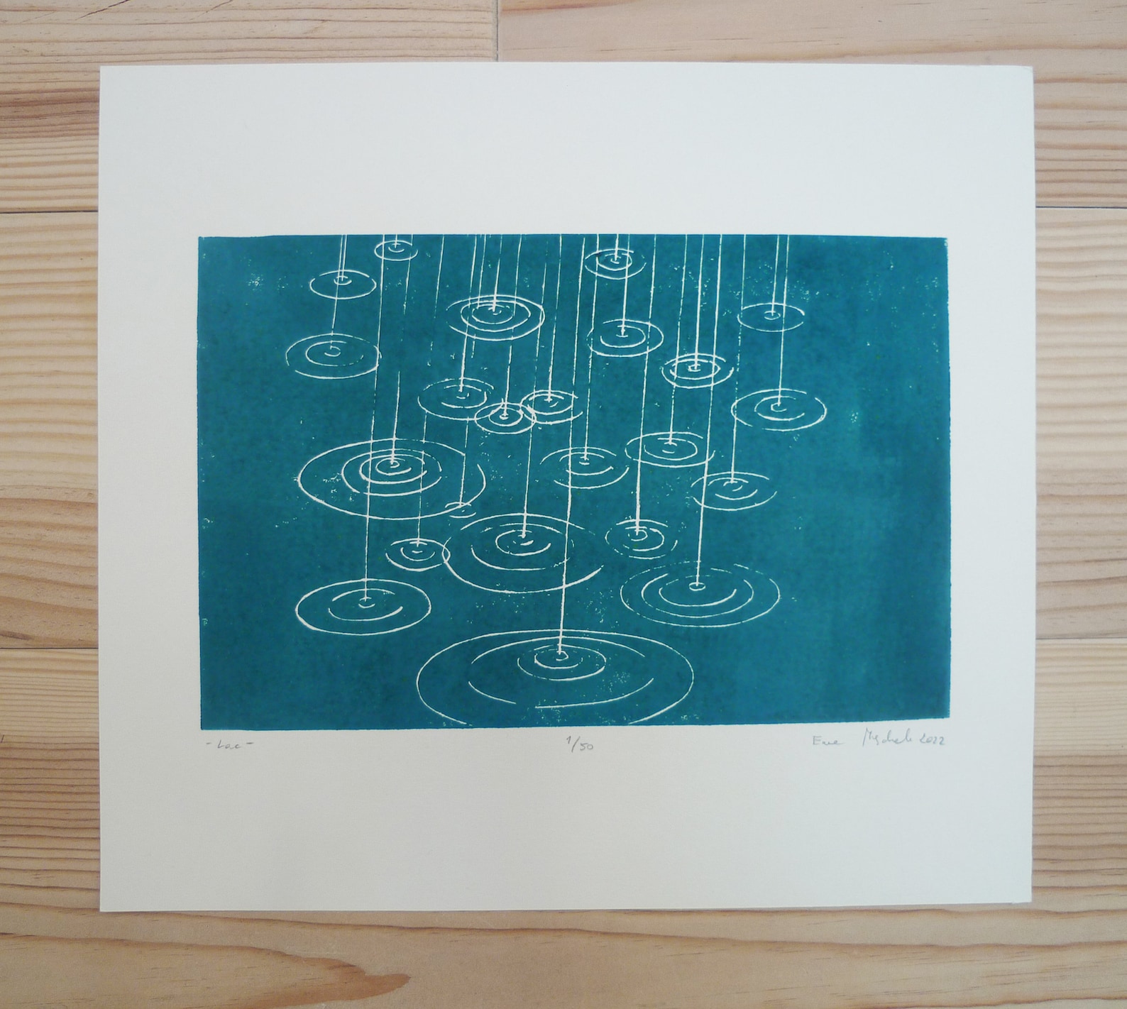 Linocut Print Lake Original Art Print Nature Wall Art - Etsy