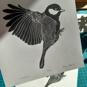 Linocut Bird, Original Art Print, Nature Art, Ornithological ...