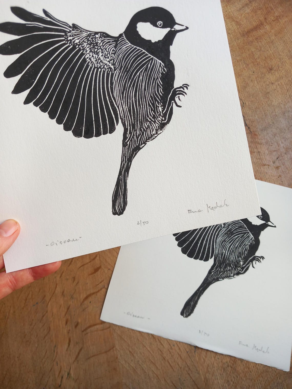 Linocut Bird, Original Art Print, Nature Art, Ornithological ...