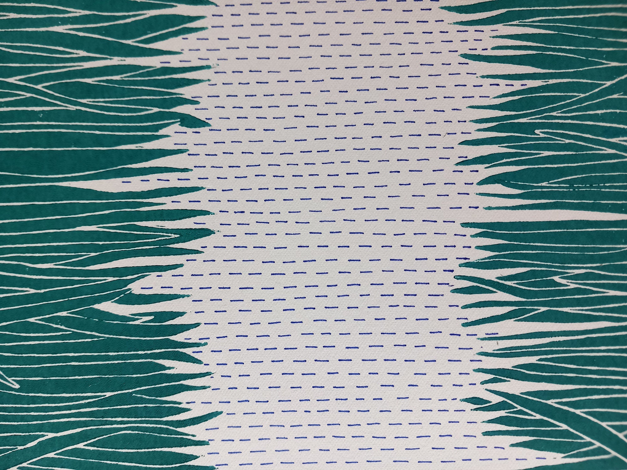 Linocut and Drawing in the Grass No.2 Original - Etsy