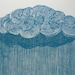 Linocut Heavy Rain - Original Art Print With a Red Monogram, Nature ...