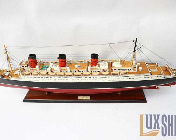 RMS Queen Mary Ship Model RMS Queen Mary Wood Ship Model - Etsy
