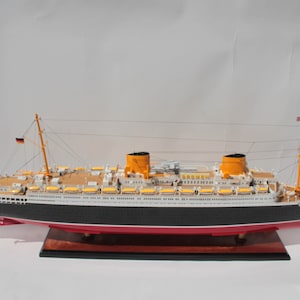 SS Bremen Ship Model - SS Bremen Model Ship - SS Bremen Wooden Ship ...