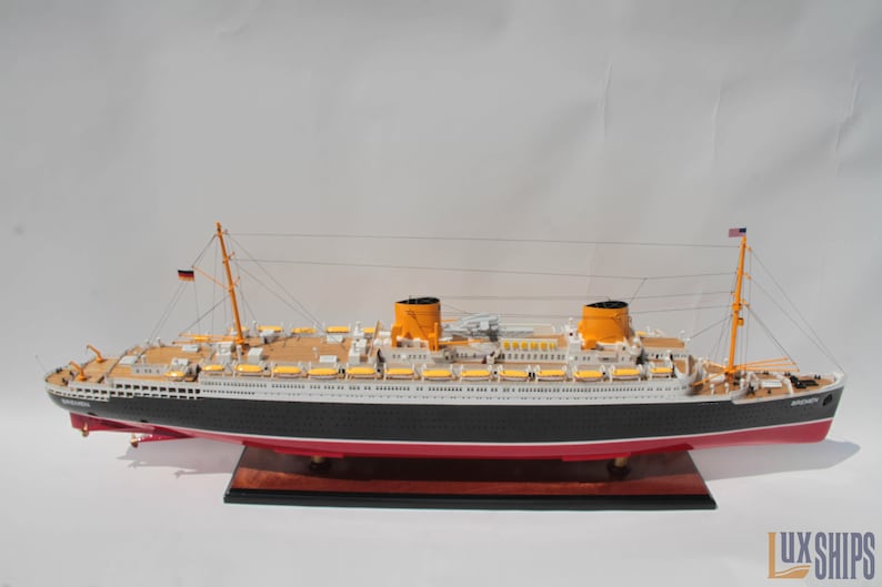 SS Bremen Ship Model SS Bremen Model Ship SS Bremen Wooden Ship Model ...