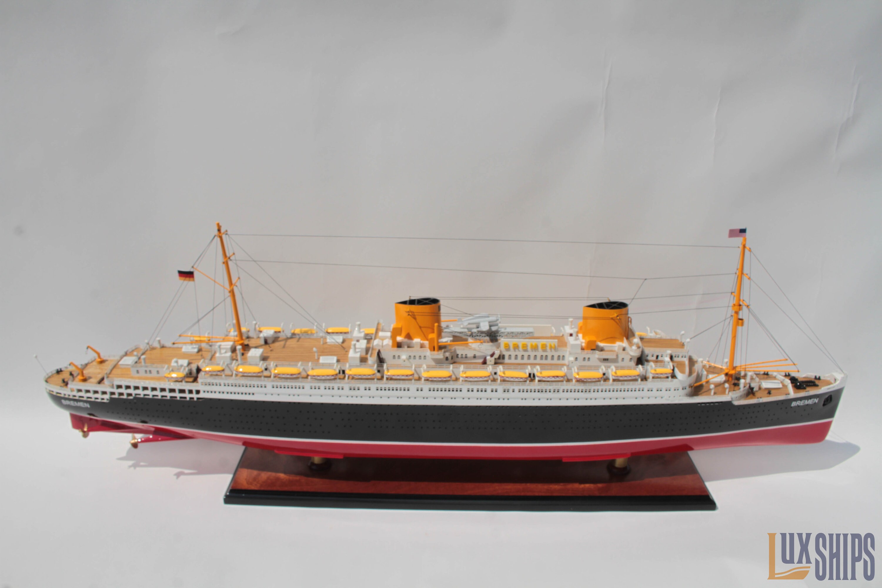 SS Bremen Ship Model SS Bremen Model Ship SS Bremen Wooden Ship Model ...