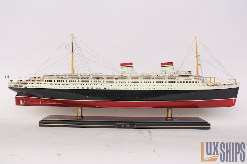 SS REX Model Ship Wooden Ship Model - Etsy