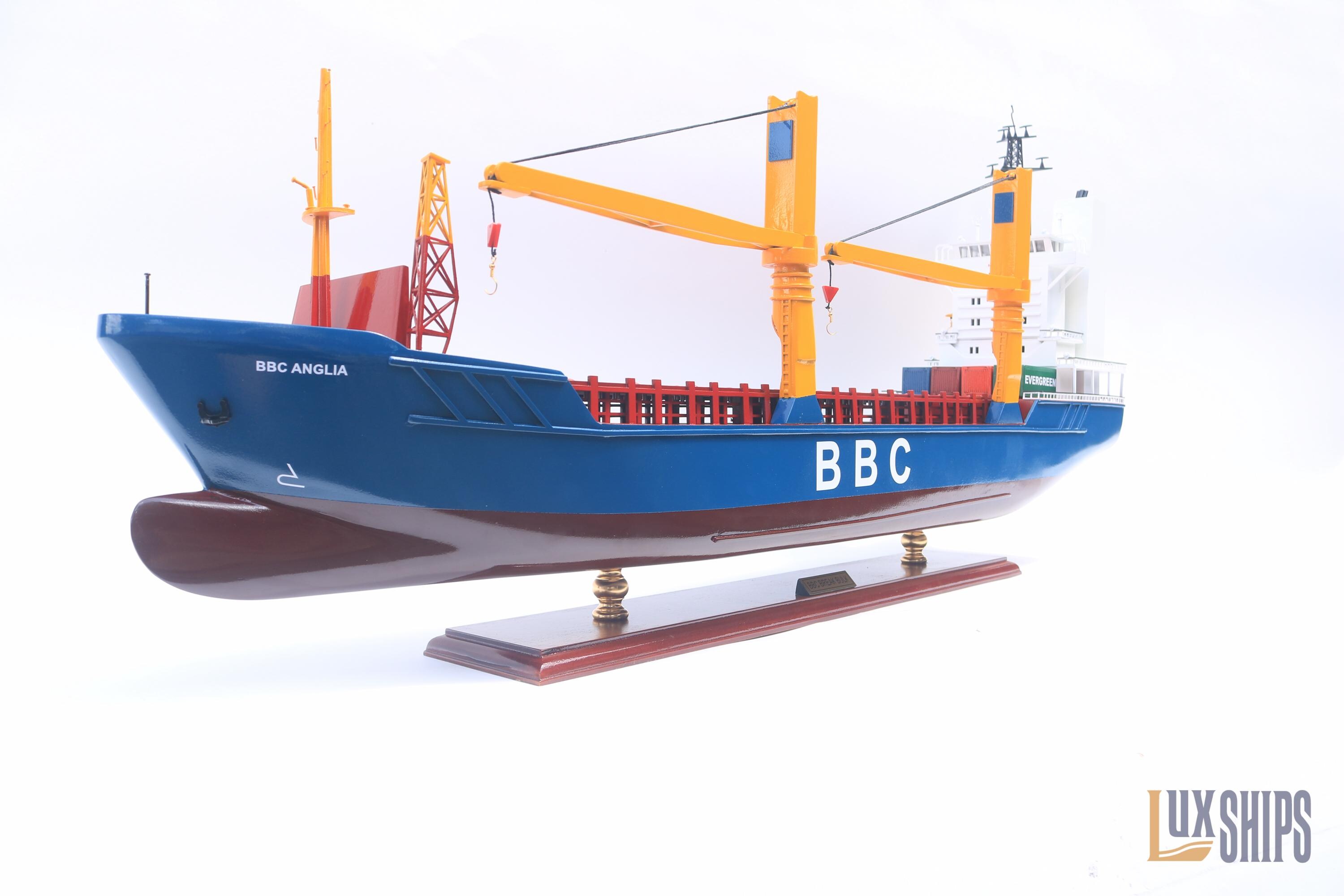 100cm BBC Break Bulk Ship Model – Handcrafted Wooden Cargo Vessel ...