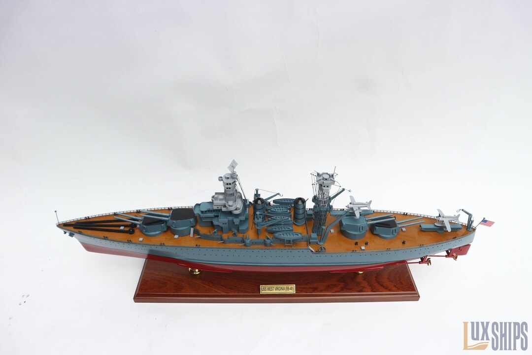 USS West Virginia BB-48 Ship Model - USS West Virginia Battleship Model ...