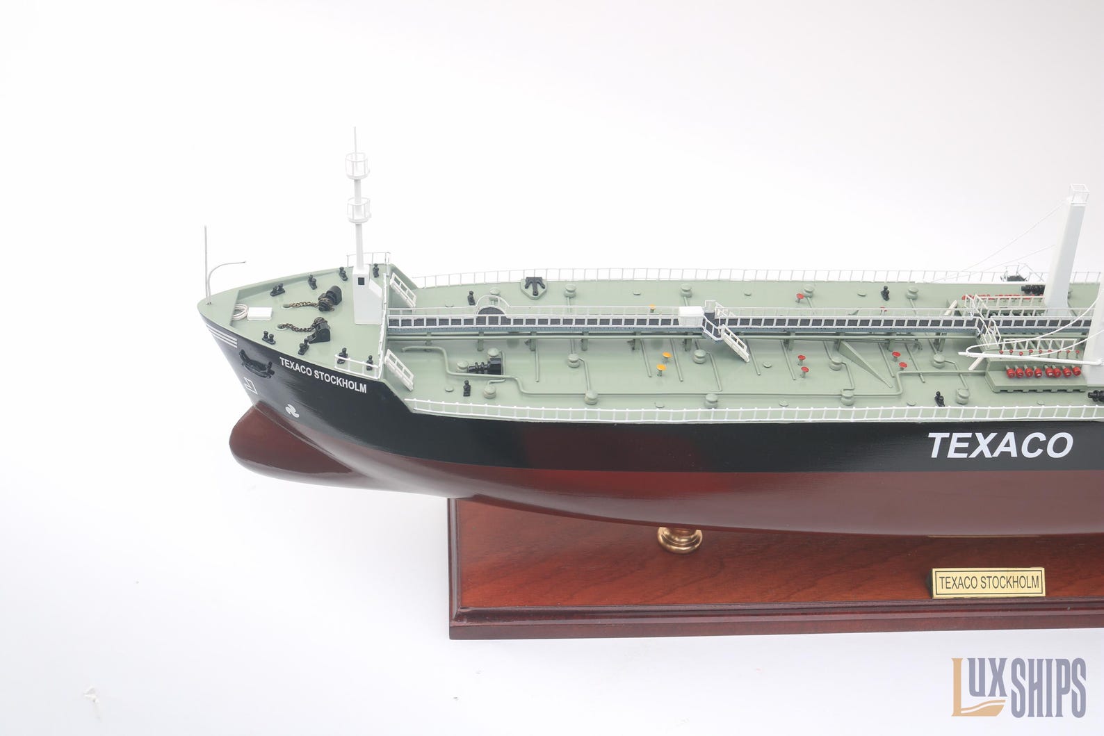 Wooden Oil Tanker Model – Texaco Stockholm, Handcrafted 80cm Display ...