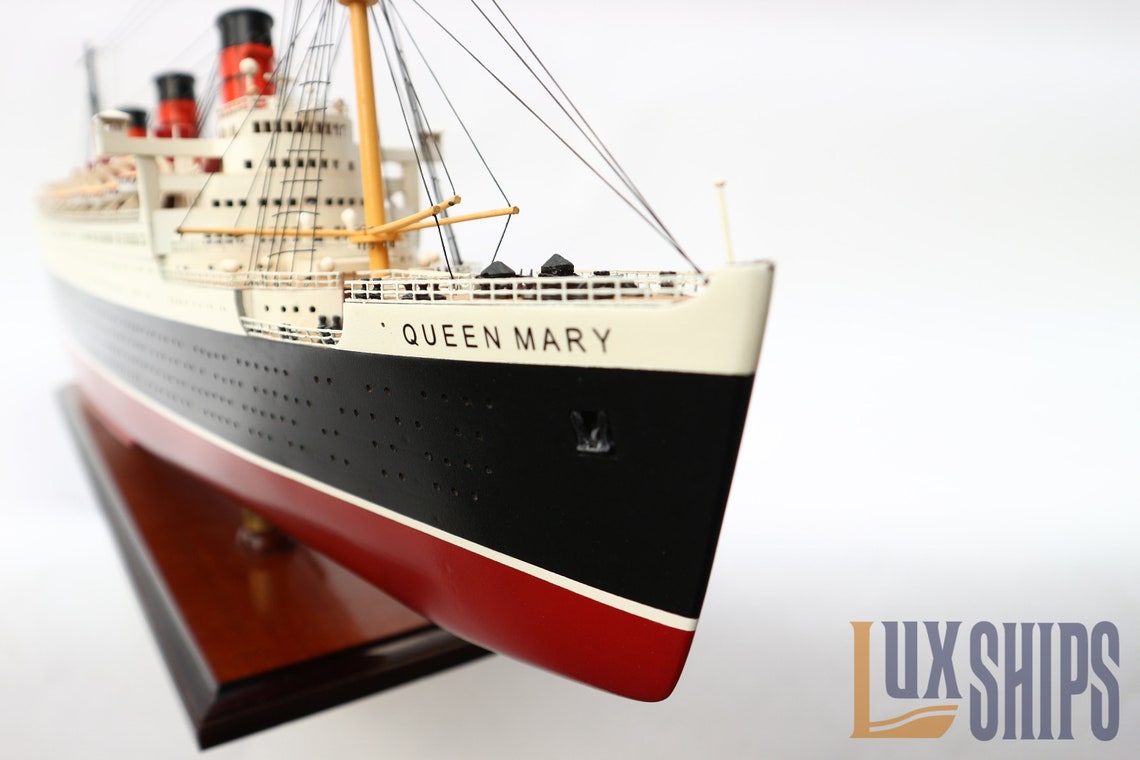 RMS Queen Mary Ship Model RMS Queen Mary Wood Ship Model - Etsy