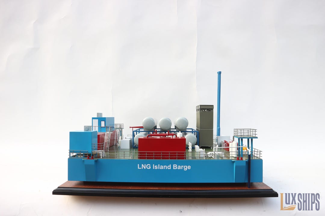 LNG Island Barge Model – Handcrafted Offshore Floating Terminal ...