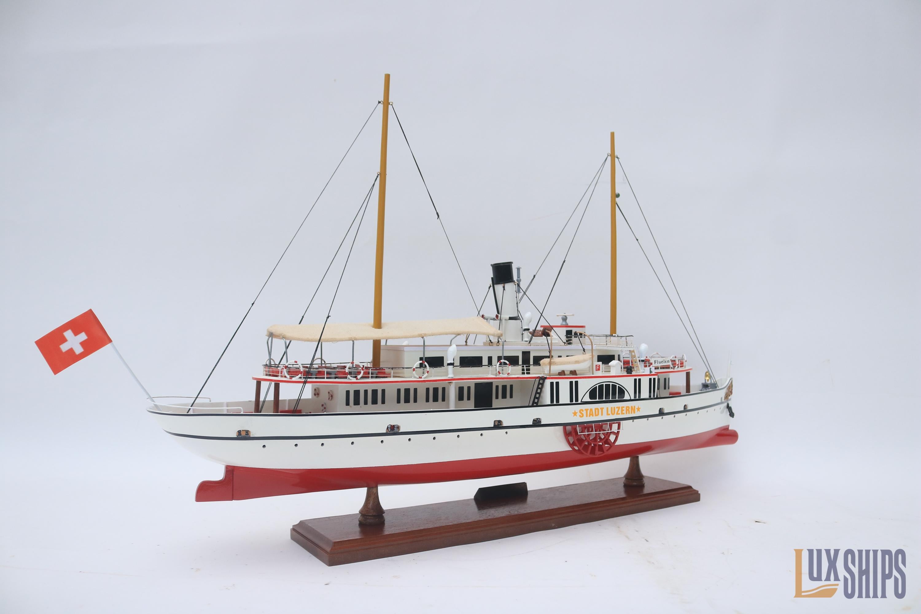 Stadt Luzern 72cm Steamship Model | Elegant Swiss Boat Home Decor Gift ...