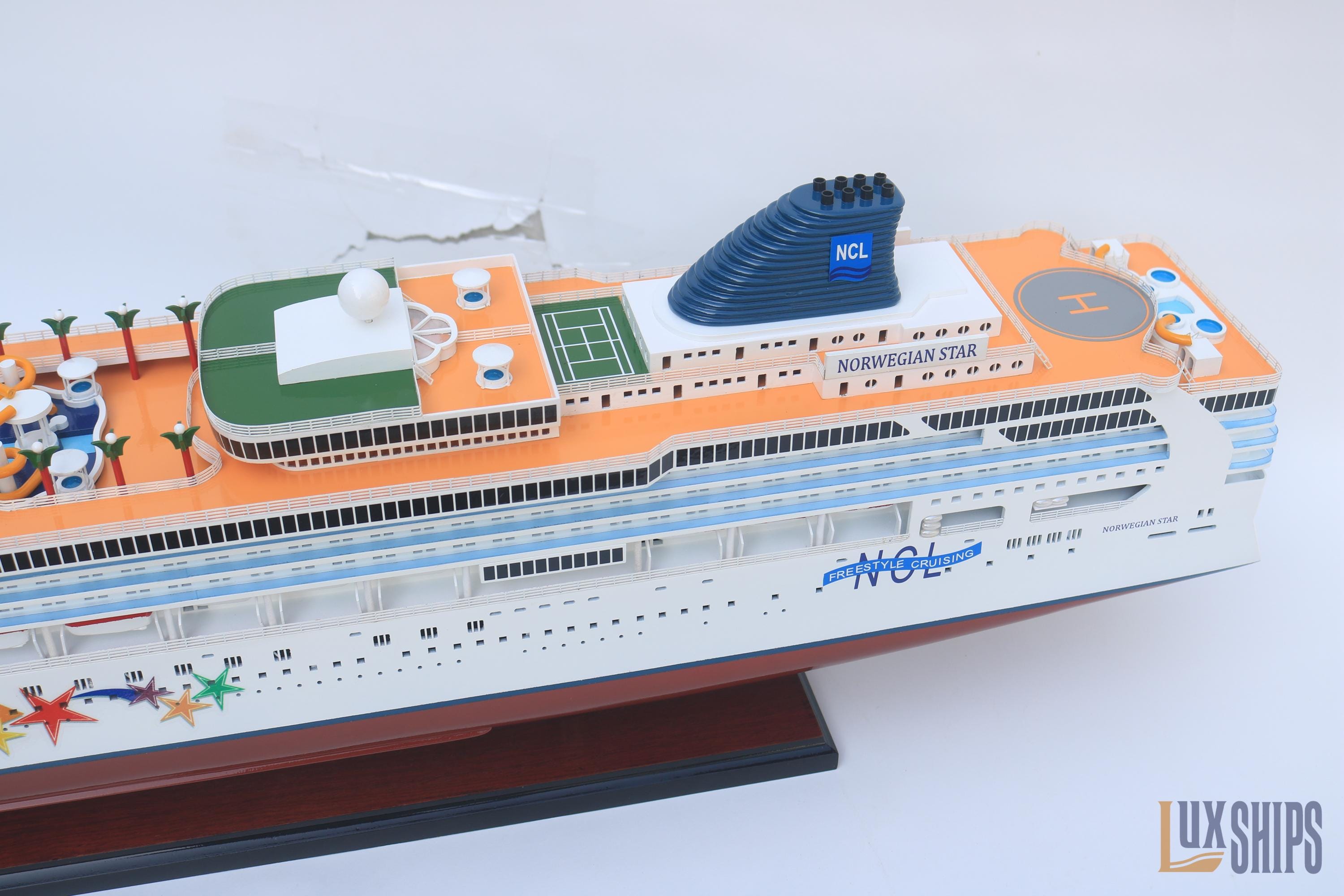 Luxury Cruise Ship Model - NORWEGIAN STAR NCL Replica - Handcrafted 100 ...