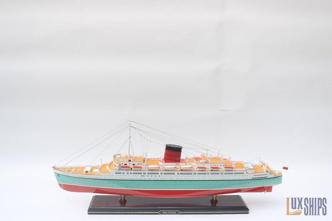 Handcrafted RMS Caronia Wooden Ship Model 90cm | Green Goddess Ocean ...