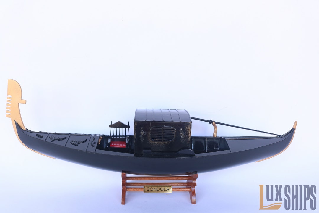 GONDOLA Wooden Model Ship - Gondola Ship Model - Black Painted With ...