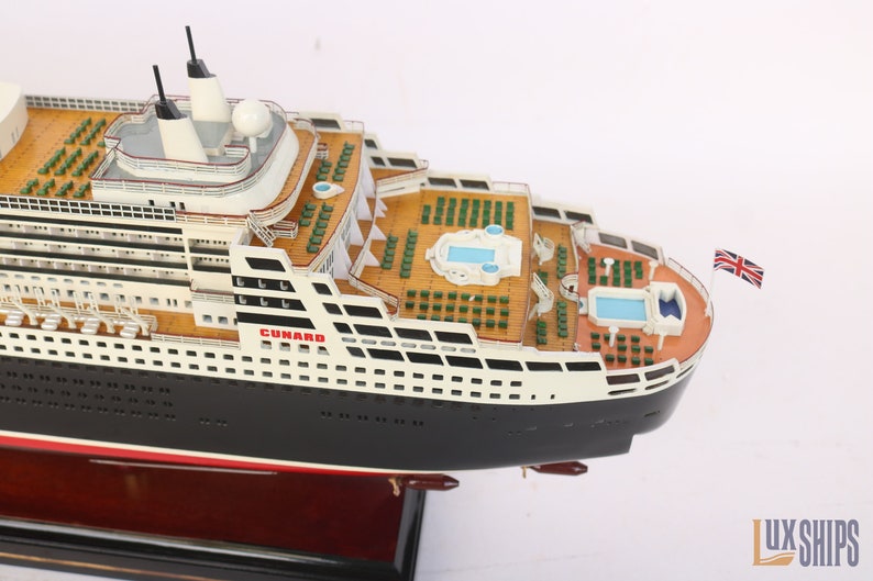 RMS Queen Mary 2 Ship Model 86cm RMS Queen Mary 2 Wooden - Etsy