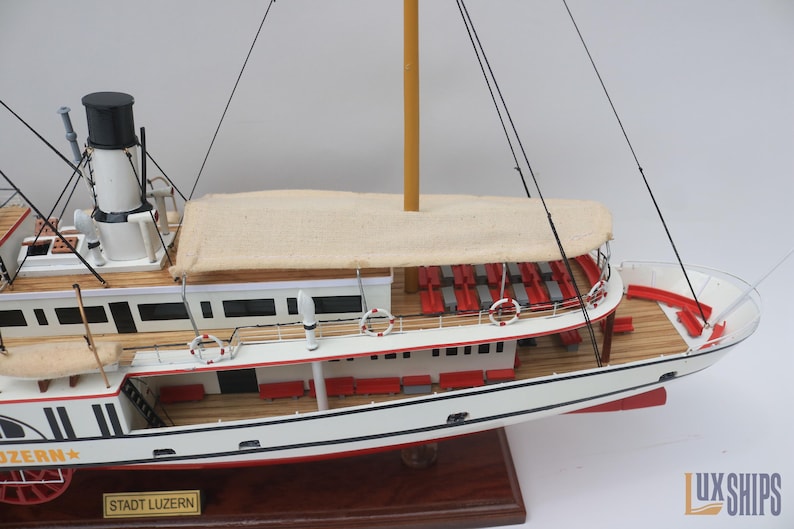 Stadt Luzern 72cm Steamship Model | Elegant Swiss Boat Home Decor Gift ...