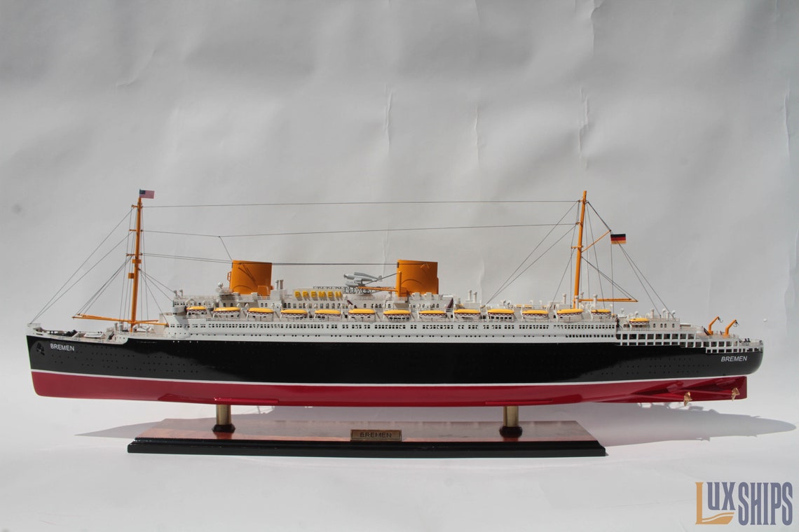SS Bremen Ship Model SS Bremen Model Ship SS Bremen Wooden - Etsy