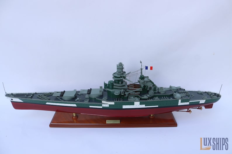 Richelieu Ship Model French Battleship Richelieu Model - Etsy