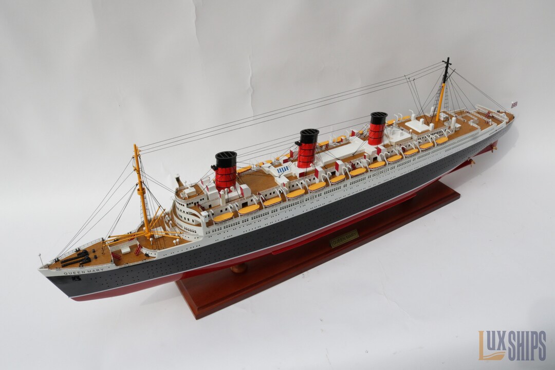 RMS Queen Mary Ship Model - RMS Queen Mary Wood Ship Model - Etsy