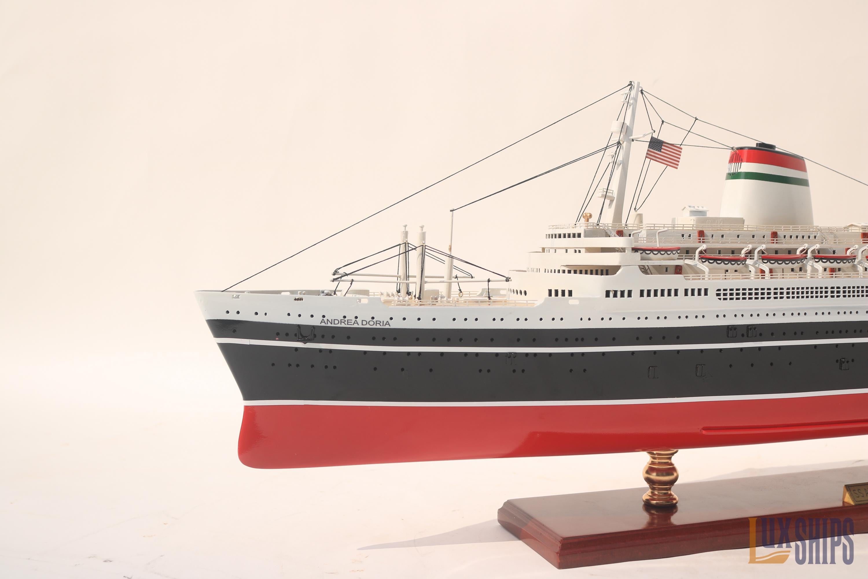SS Andrea Doria 35" (90cm) Wooden Model Ship – Detailed Handmade ...