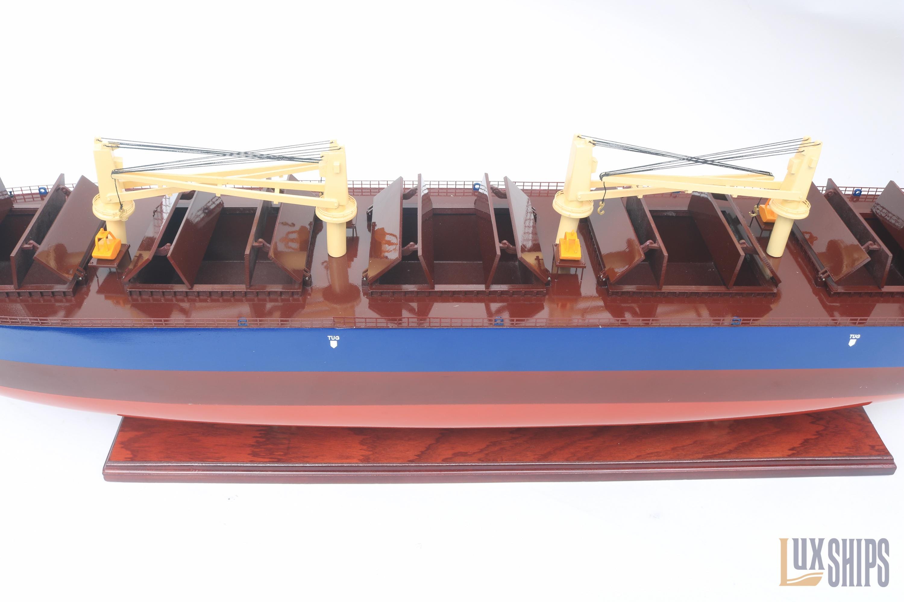 Large Jera Bangkok Wooden Ship Model – 102cm Cargo Freighter ...