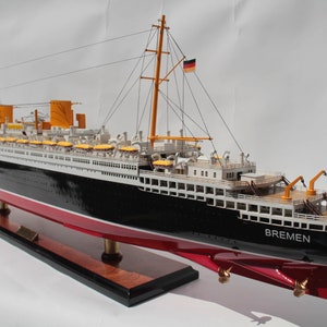 SS Bremen Ship Model - SS Bremen Model Ship - SS Bremen Wooden Ship ...