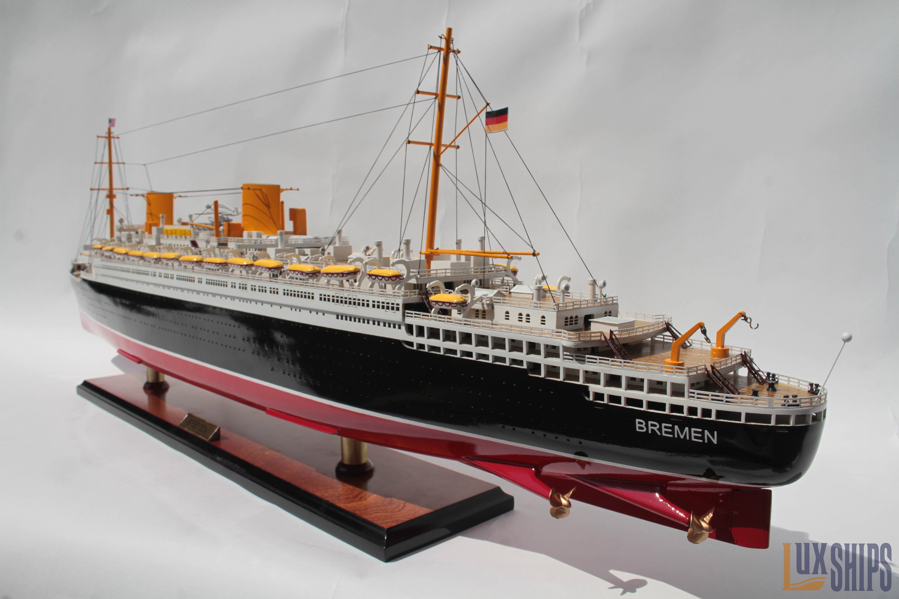 SS Bremen Ship Model SS Bremen Model Ship SS Bremen Wooden Ship Model ...