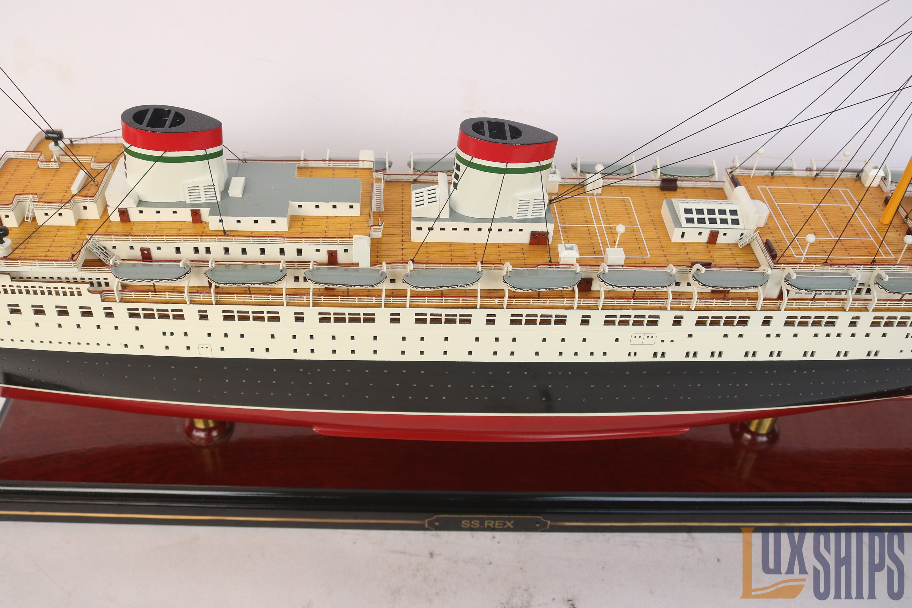 SS REX Model Ship Wooden Ship Model - Etsy