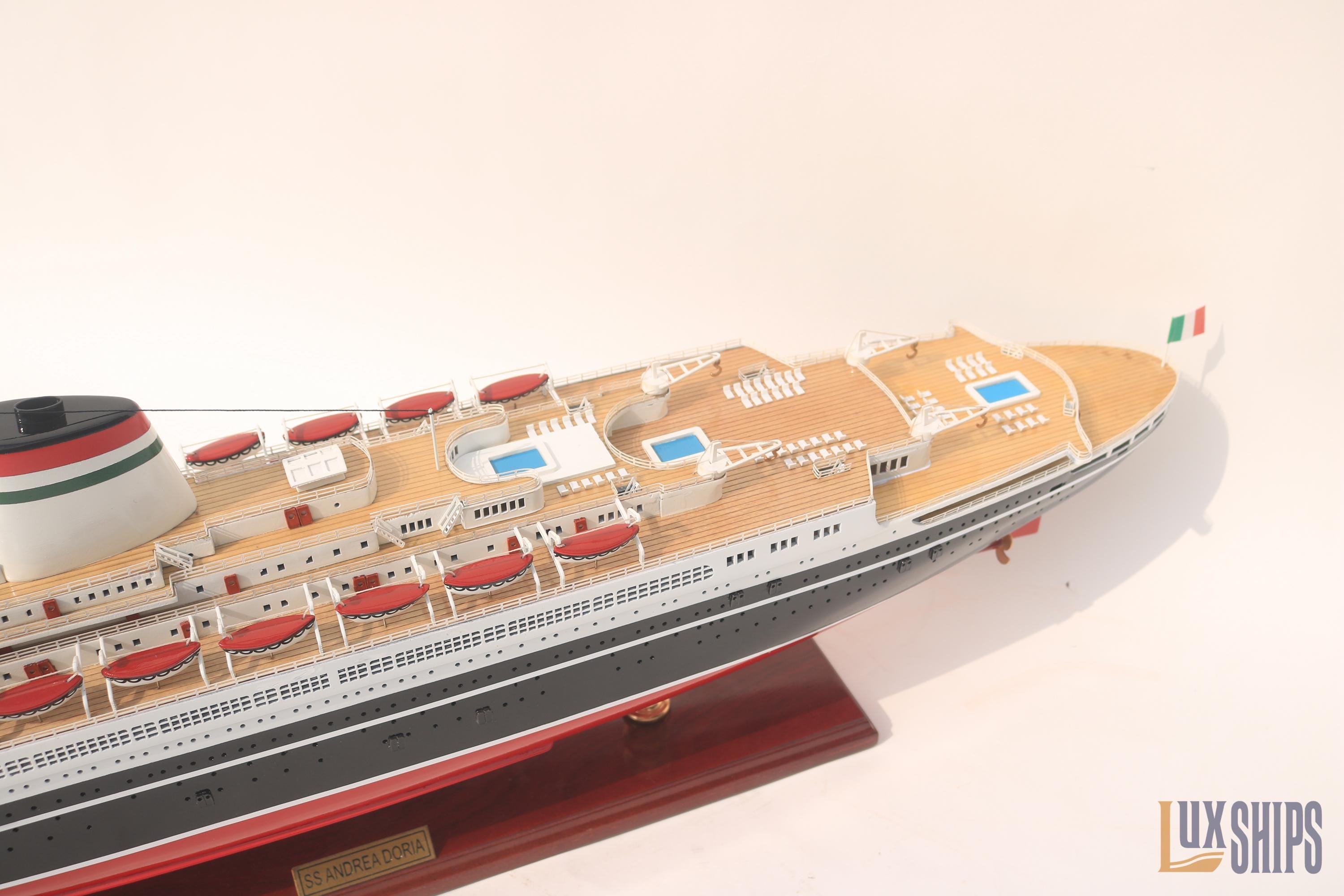 SS Andrea Doria 35" (90cm) Wooden Model Ship – Detailed Handmade ...