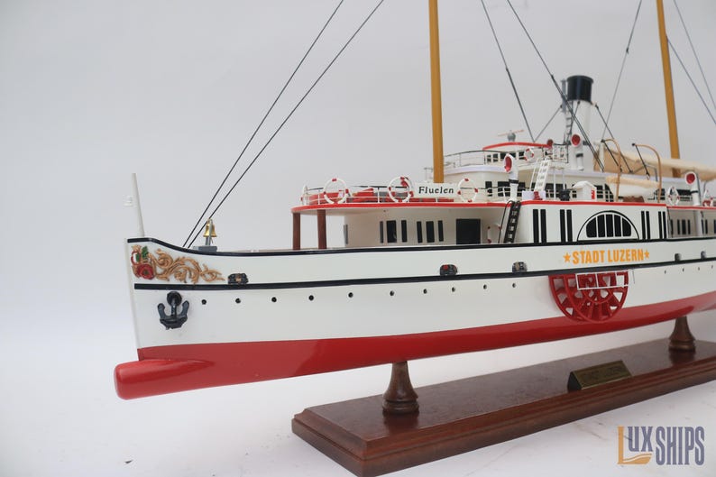 Stadt Luzern 72cm Steamship Model | Elegant Swiss Boat Home Decor Gift ...