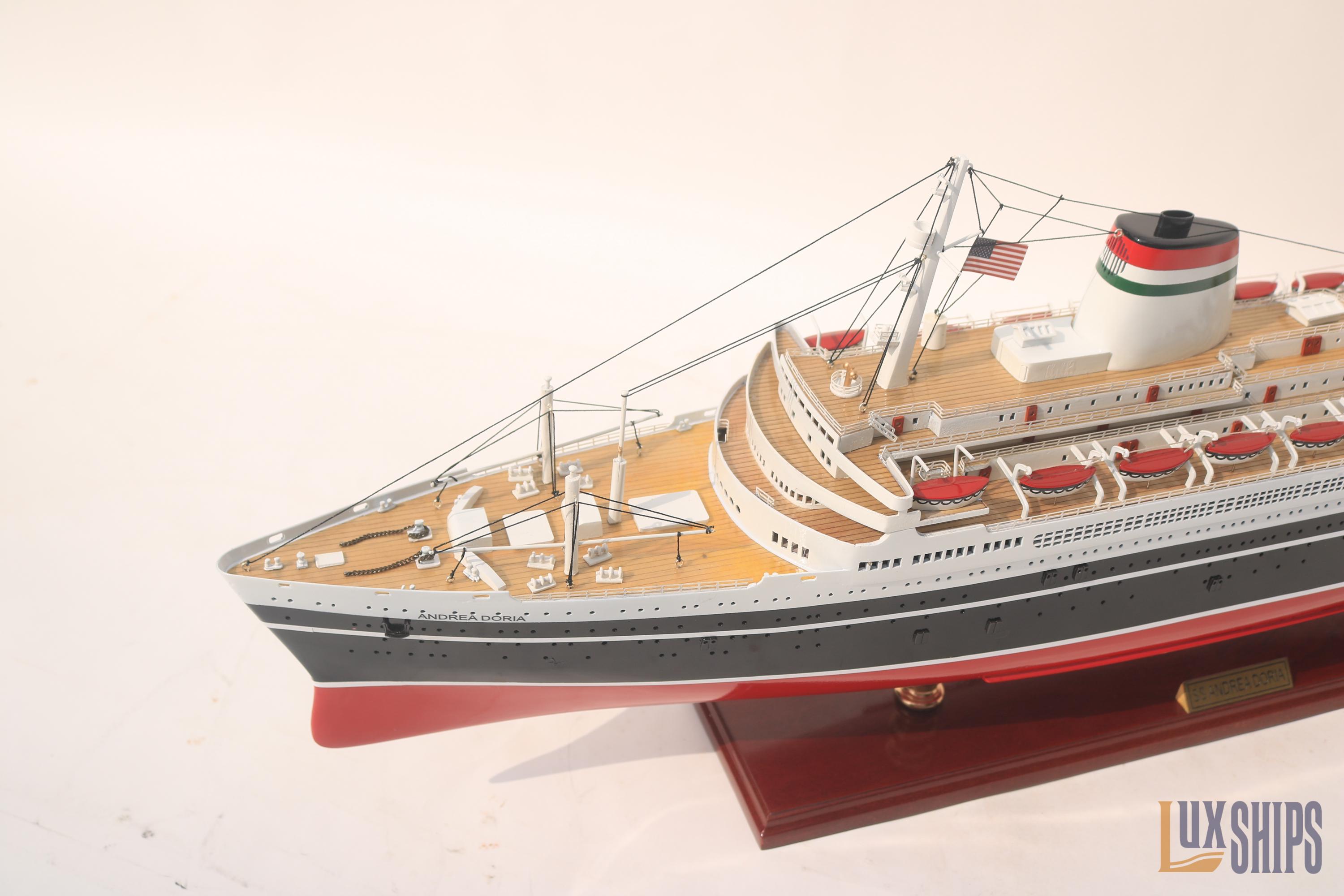 SS Andrea Doria 35" (90cm) Wooden Model Ship – Detailed Handmade ...