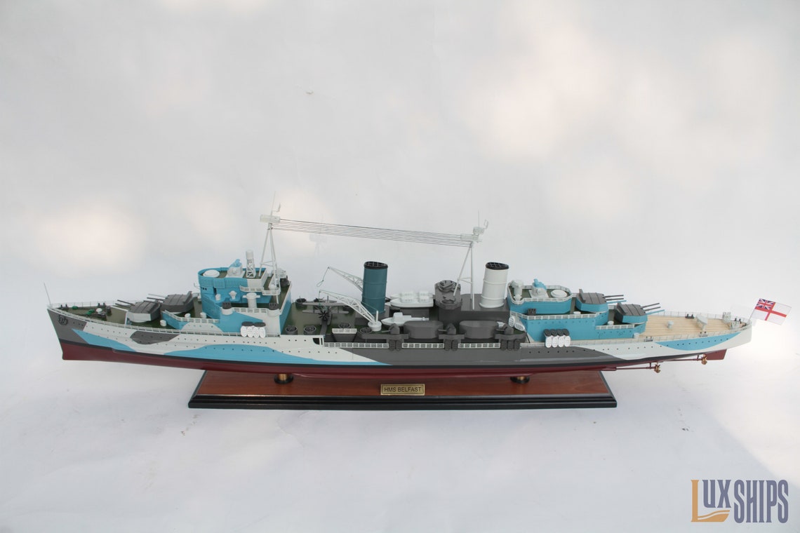 HMS Belfast Ship Model HMS Belfast Battleship - Etsy