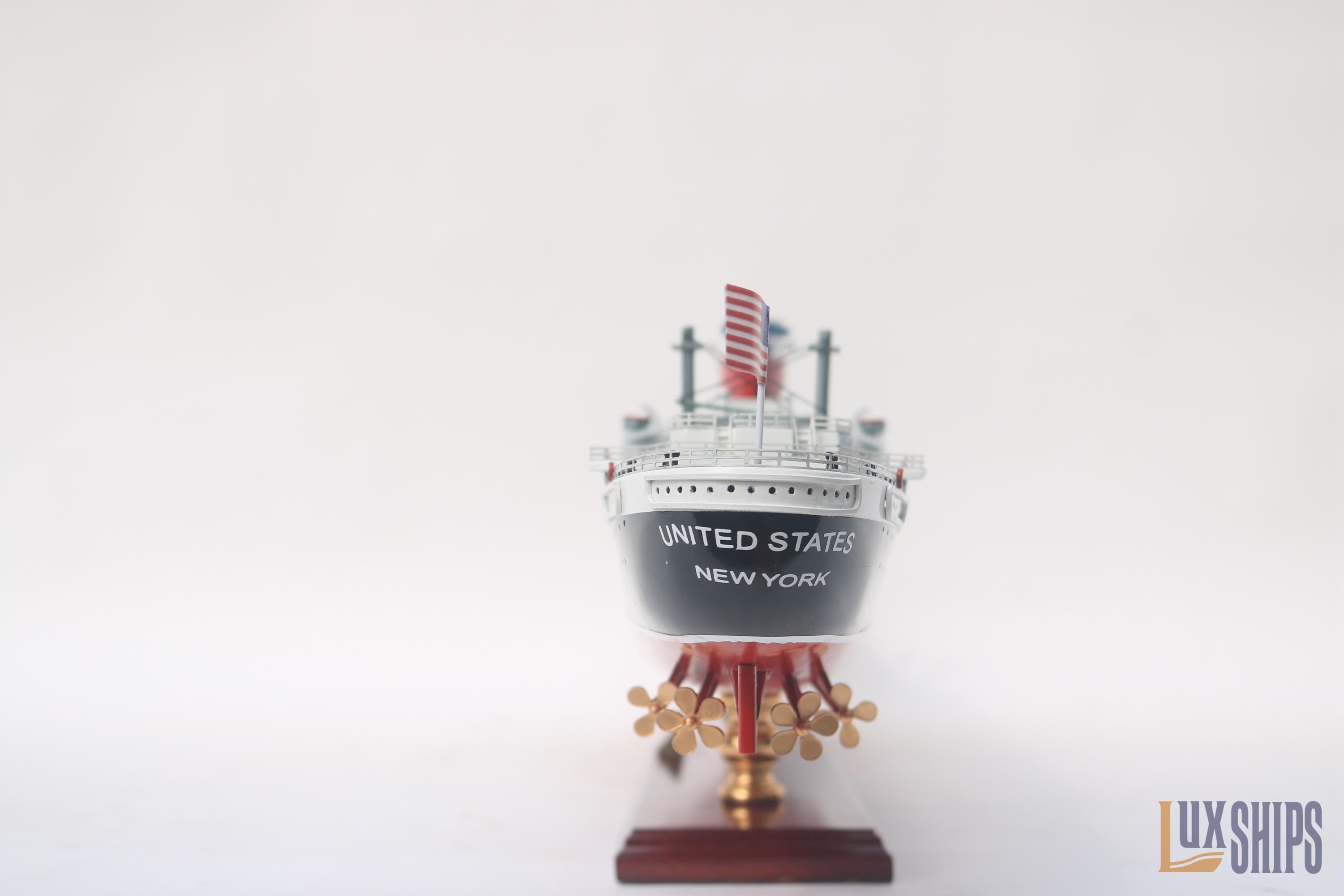 SS United States Wooden Ship Model 35" (91cm) – Handcrafted Ocean Liner ...