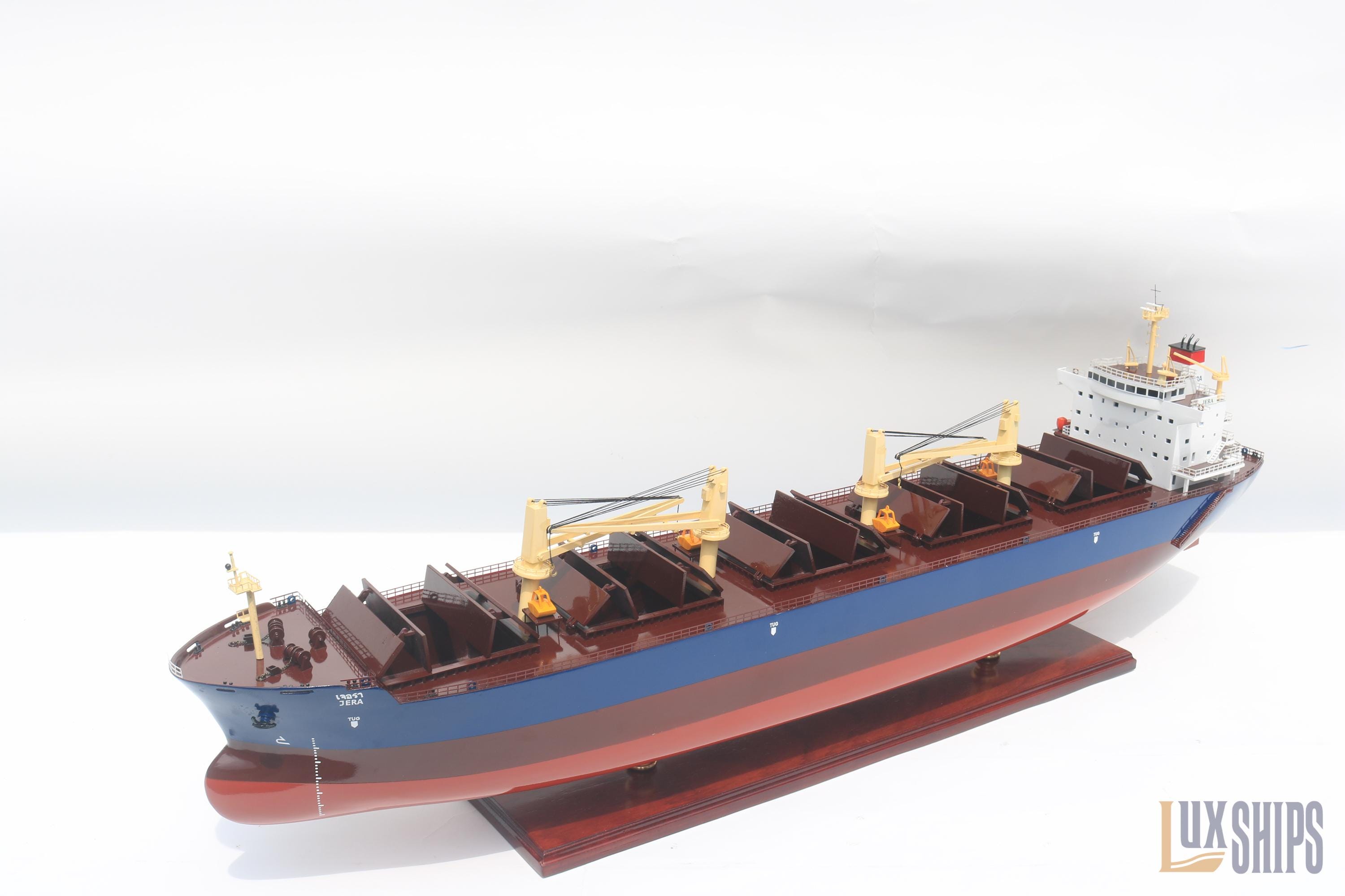 Large Jera Bangkok Wooden Ship Model – 102cm Cargo Freighter ...