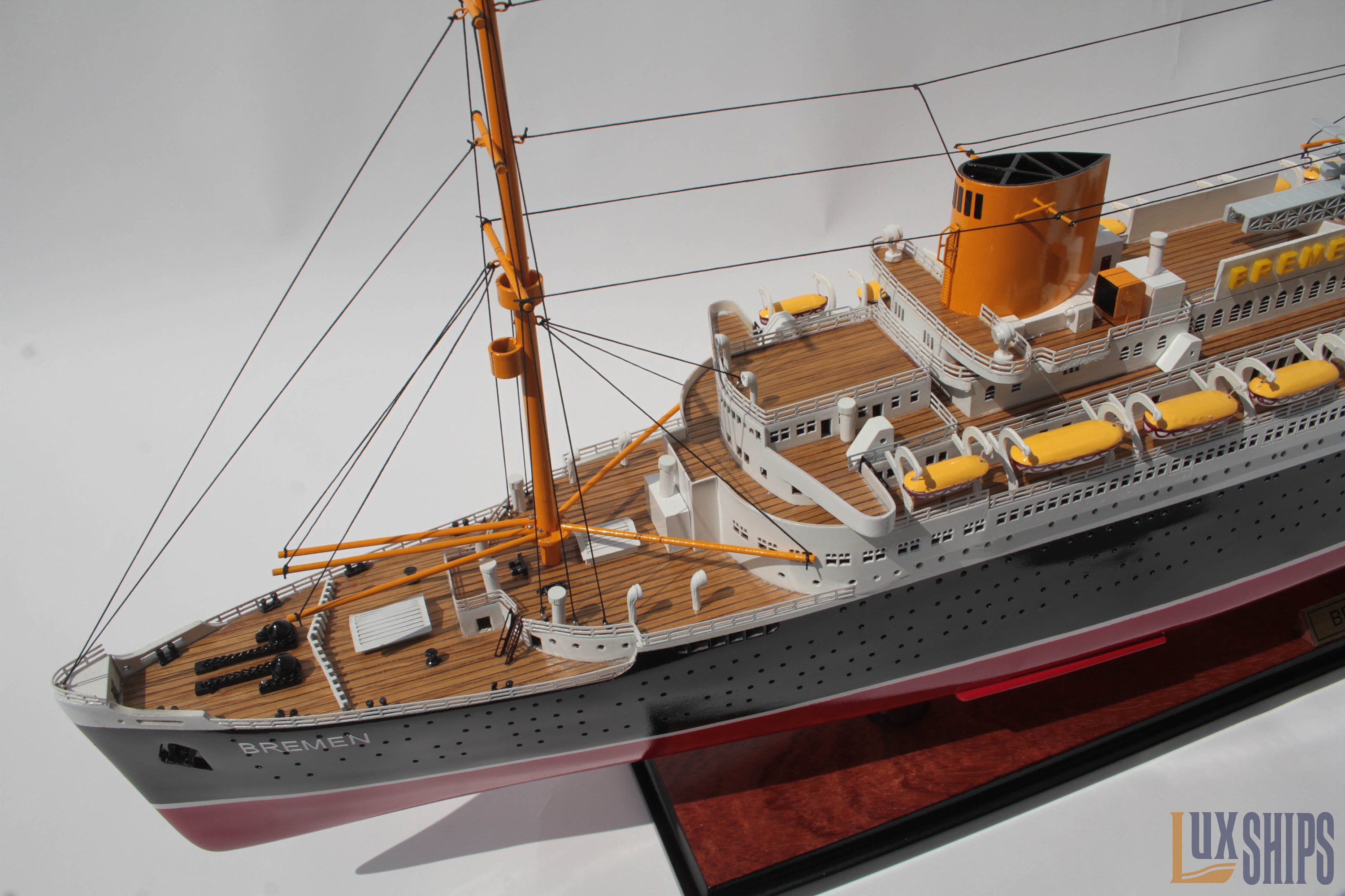 SS Bremen Ship Model SS Bremen Model Ship SS Bremen Wooden Ship Model ...