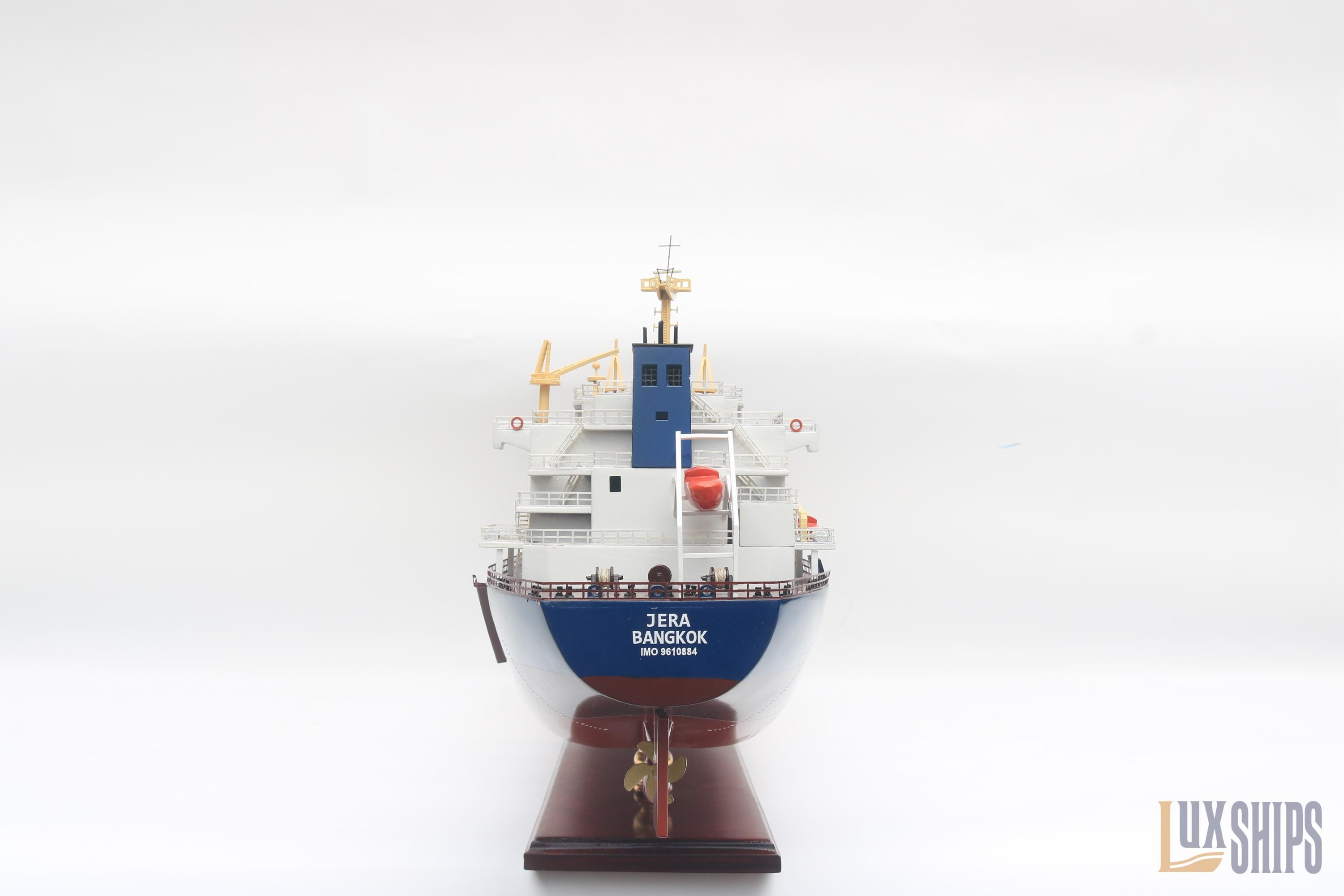 Large Jera Bangkok Wooden Ship Model – 102cm Cargo Freighter ...
