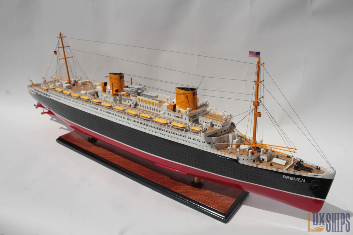 SS Bremen Ship Model SS Bremen Model Ship SS Bremen Wooden - Etsy