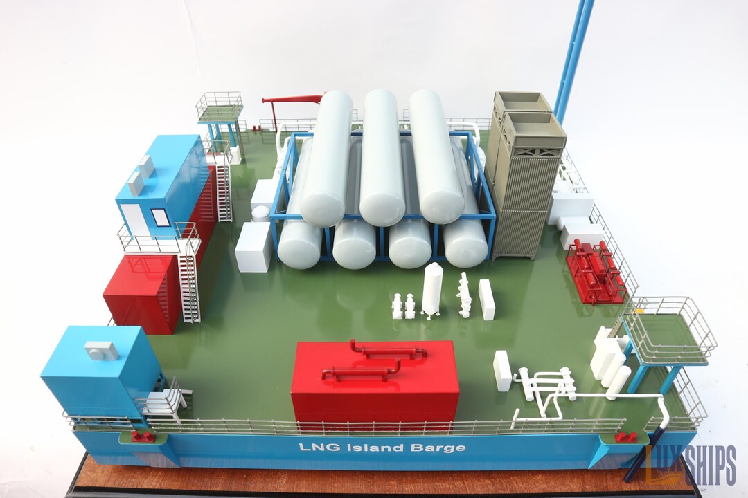 Offshore LNG Barge Model Ship – Handmade Detailed Replica – Industrial ...