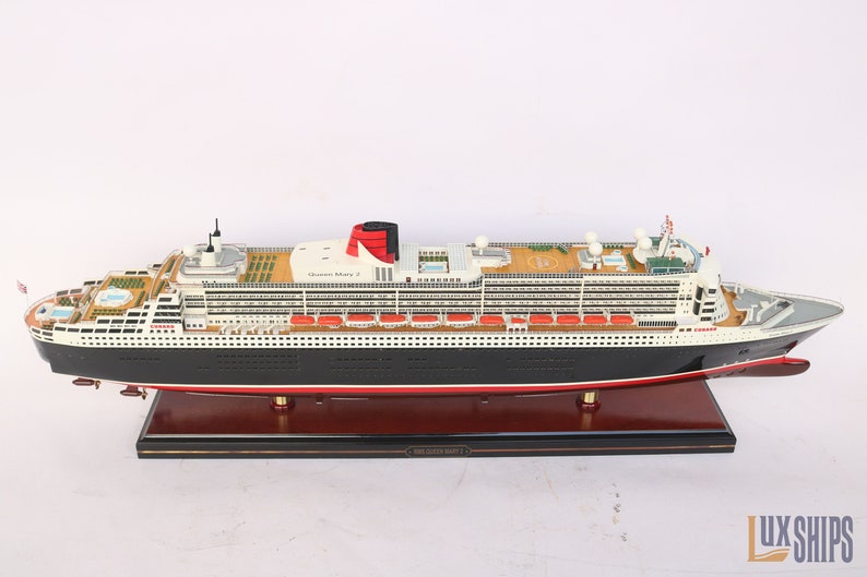 RMS Queen Mary 2 Ship Model 86cm RMS Queen Mary 2 Wooden - Etsy
