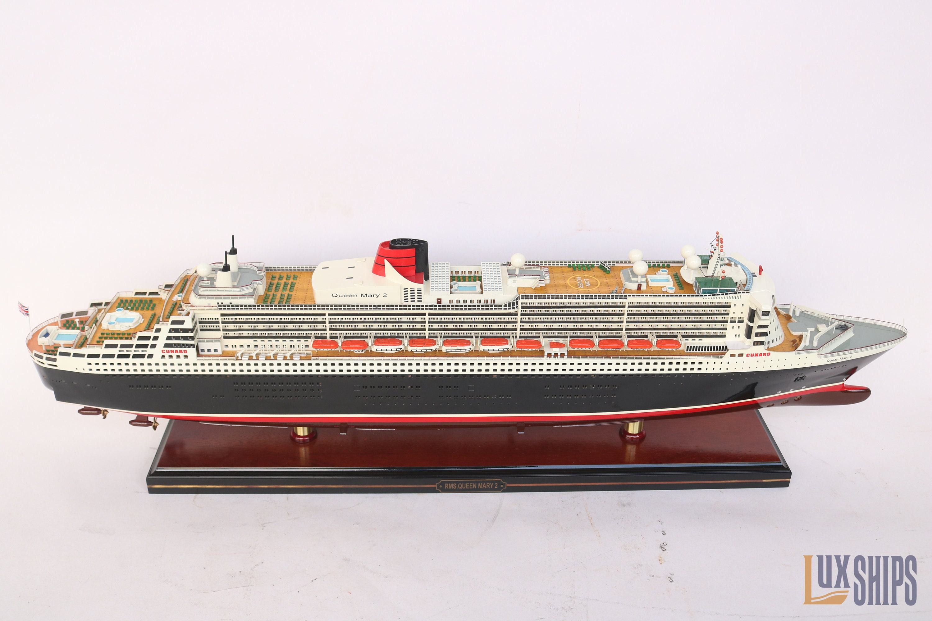 RMS Queen Mary 2 Ship Model 86cm RMS Queen Mary 2 Wooden - Etsy