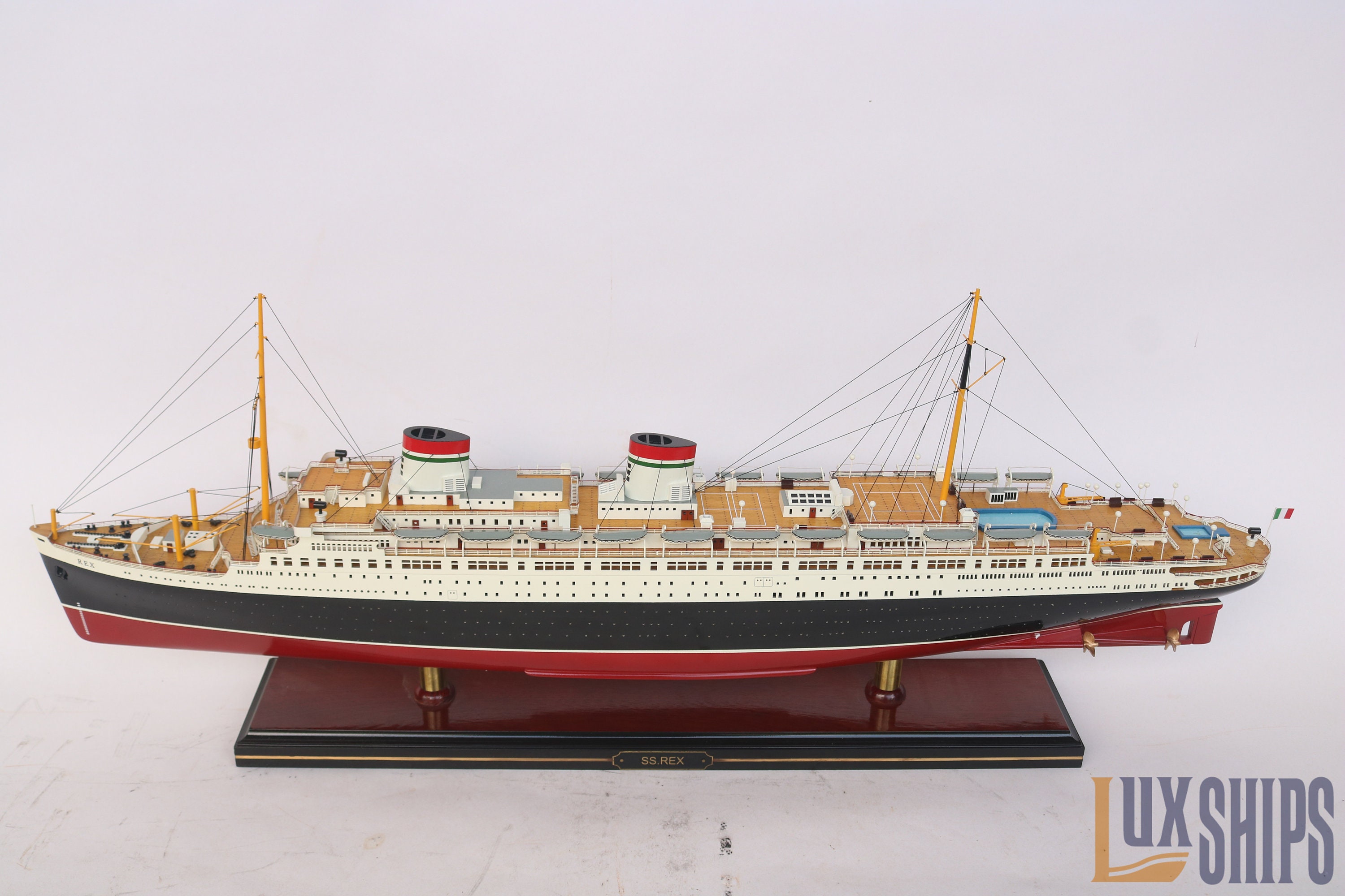 SS REX Model Ship Wooden Ship Model - Etsy