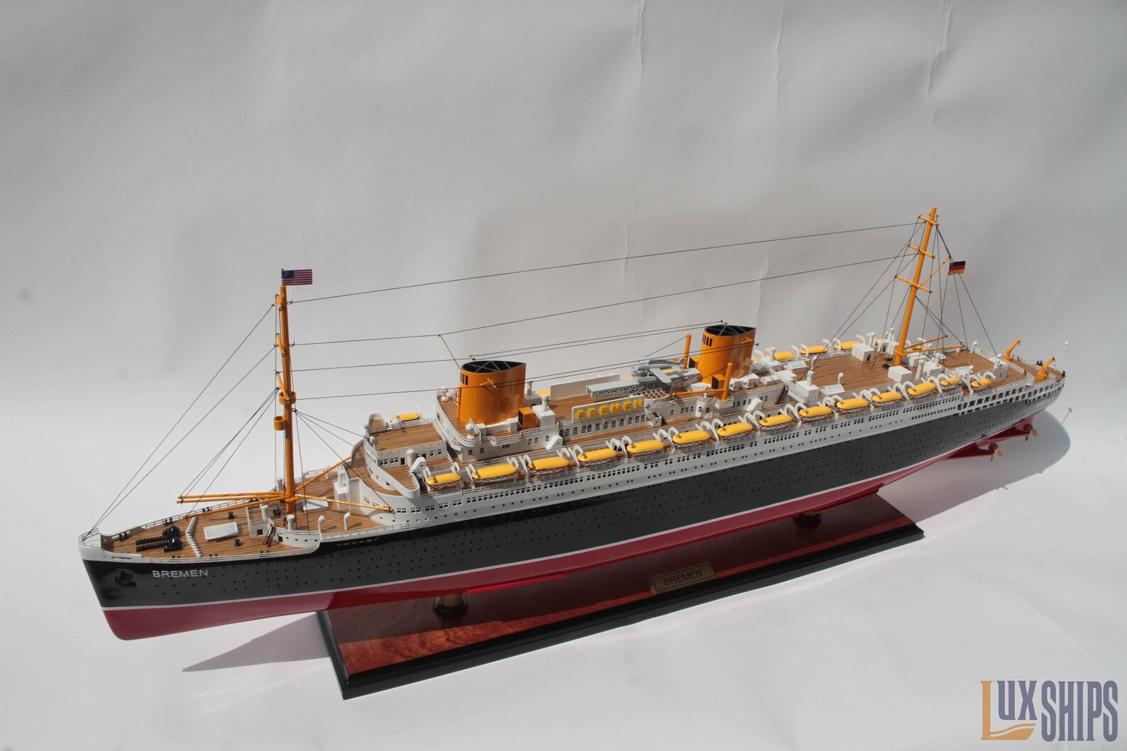 SS Bremen Ship Model - SS Bremen Model Ship - SS Bremen Wooden Ship ...