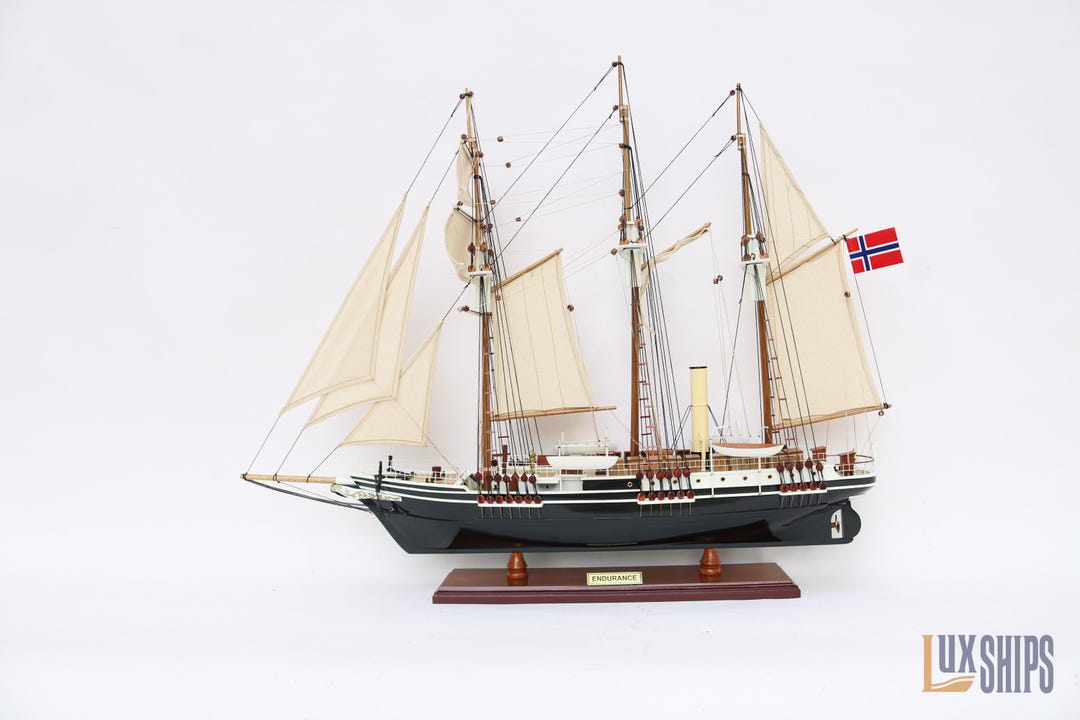 Endurance Ship Model – Handmade 25" (65cm) Wooden Sailing Vessel ...