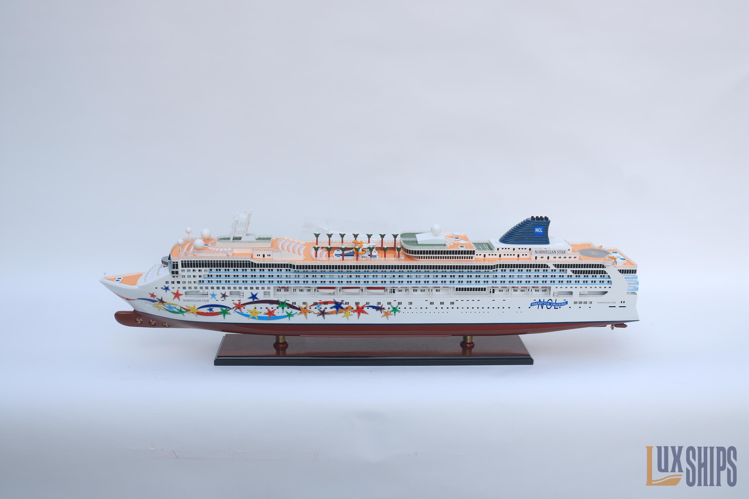 Luxury Cruise Ship Model - NORWEGIAN STAR NCL Replica - Handcrafted 100 ...
