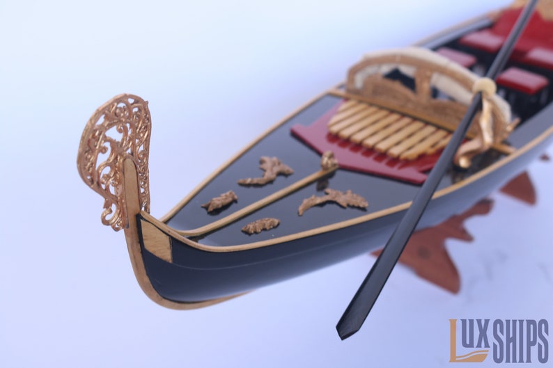 Gondola Wooden Model Ship Gondola Model Ship Black Painted Vintage Ship ...