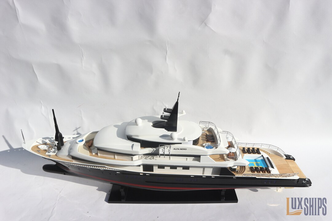 ALFA NERO Yacht Model, Wooden Model Ship is for Sale - Etsy
